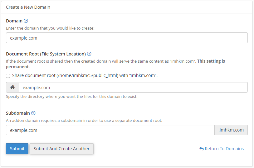 Add Addon Domain In Cpanel Web Hosting Hub